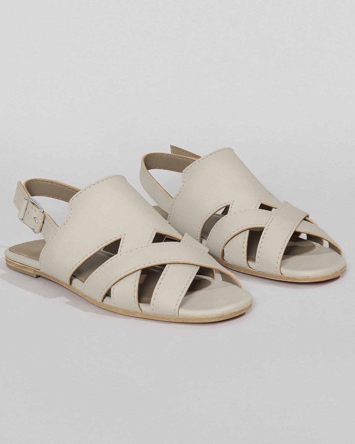 WILDER SHOES HAZEL SANDAL - BONE VACHETTA | Garmentory