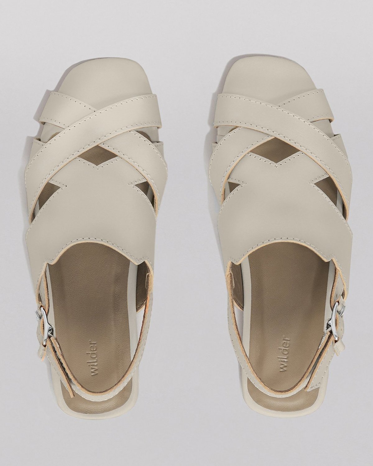 WILDER SHOES HAZEL SANDAL - BONE VACHETTA | Garmentory