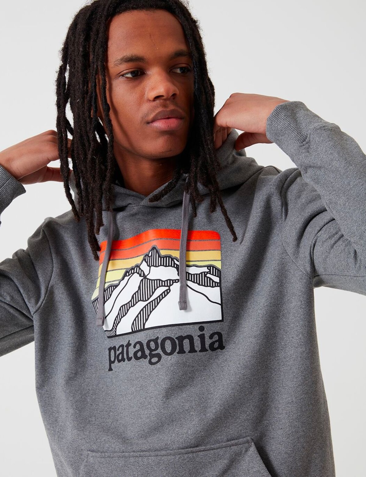 Patagonia Line Logo Ridge Uprisal Hoody - Gravel Heather | Garmentory