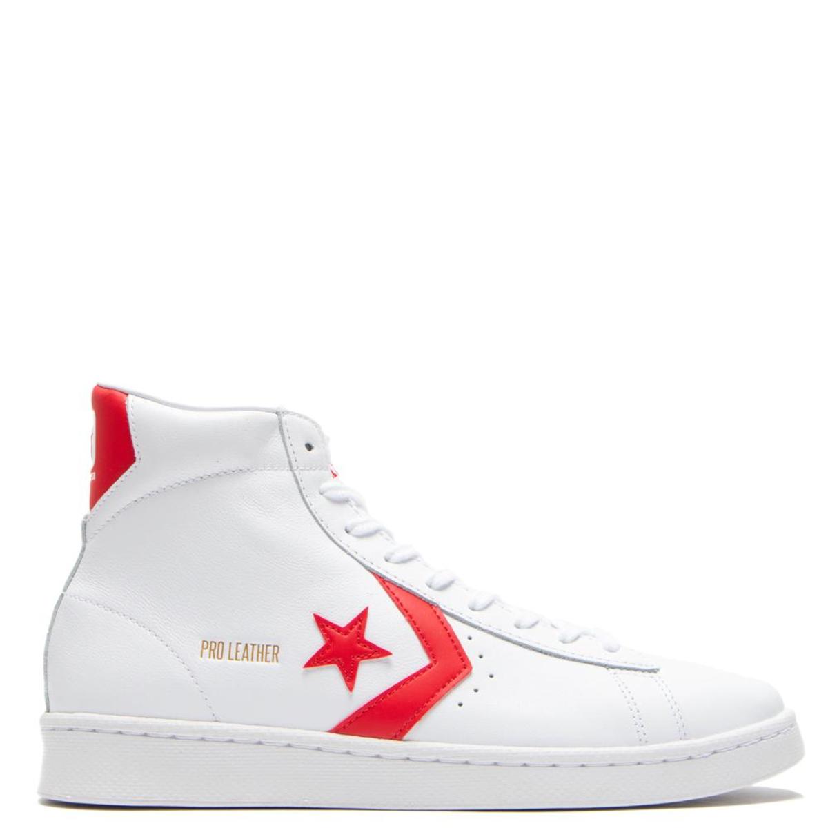 Converse Pro Leather Hi OG Sneakers - White/University Red | Garmentory
