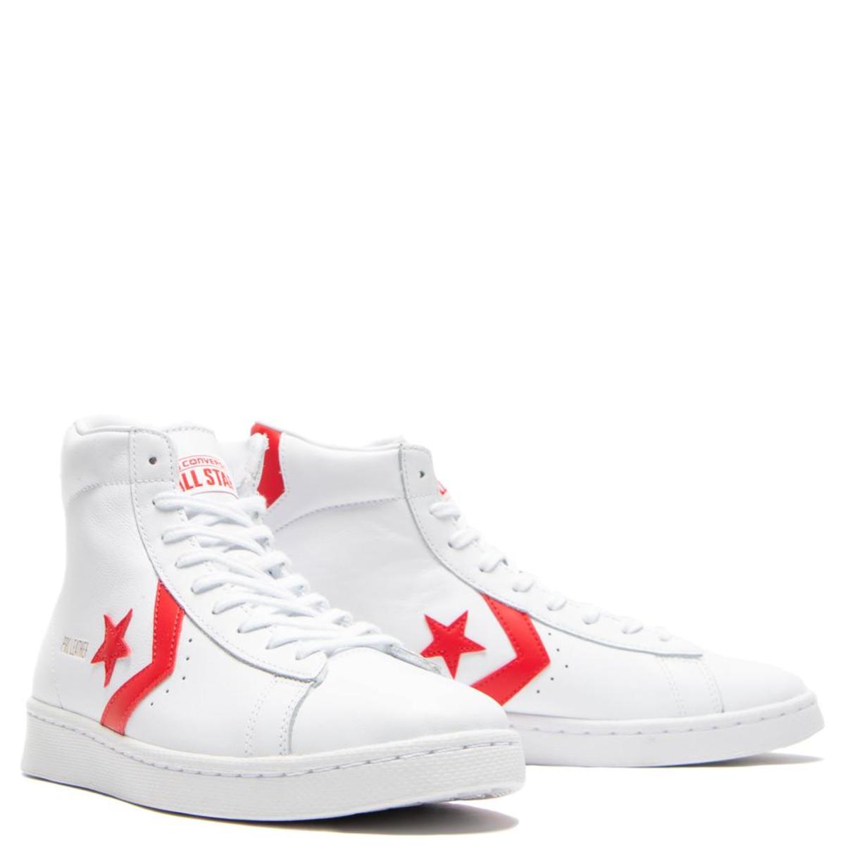 Converse Pro Leather Hi OG Sneakers - White/University Red | Garmentory