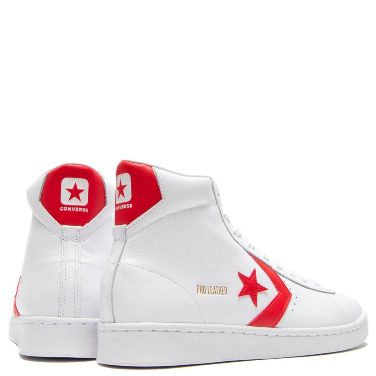 Converse Pro Leather Hi OG Sneakers - White/University Red | Garmentory