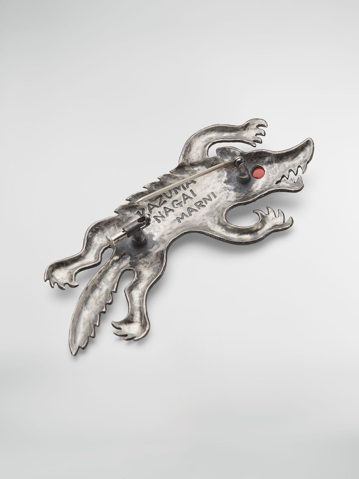 Marni Kazuma Nagai Wolf Brooch - Metal | Garmentory