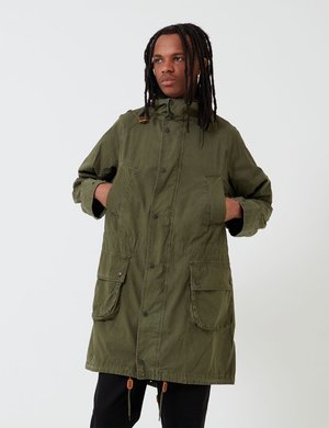 Barbour x Engineered Garments Washed Highland Parka - Olive | Garmentory