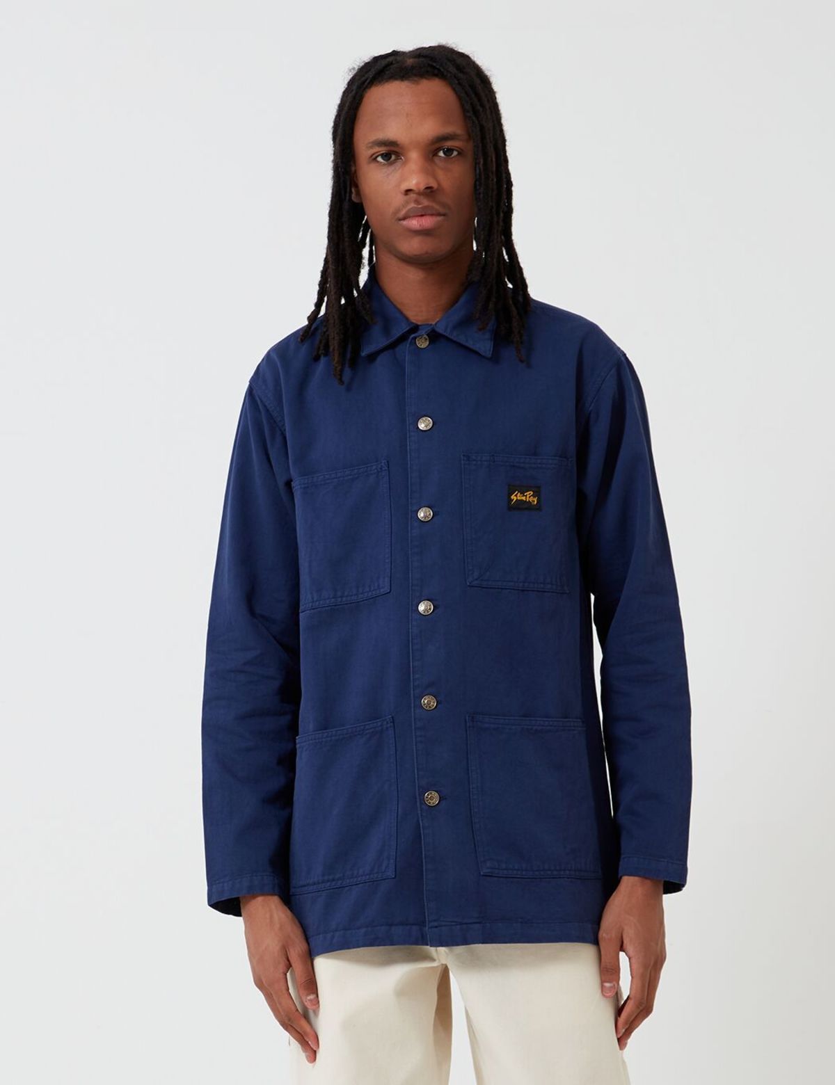 Stan Ray Shop Jacket (Overdyed) - Navy Blue | Garmentory