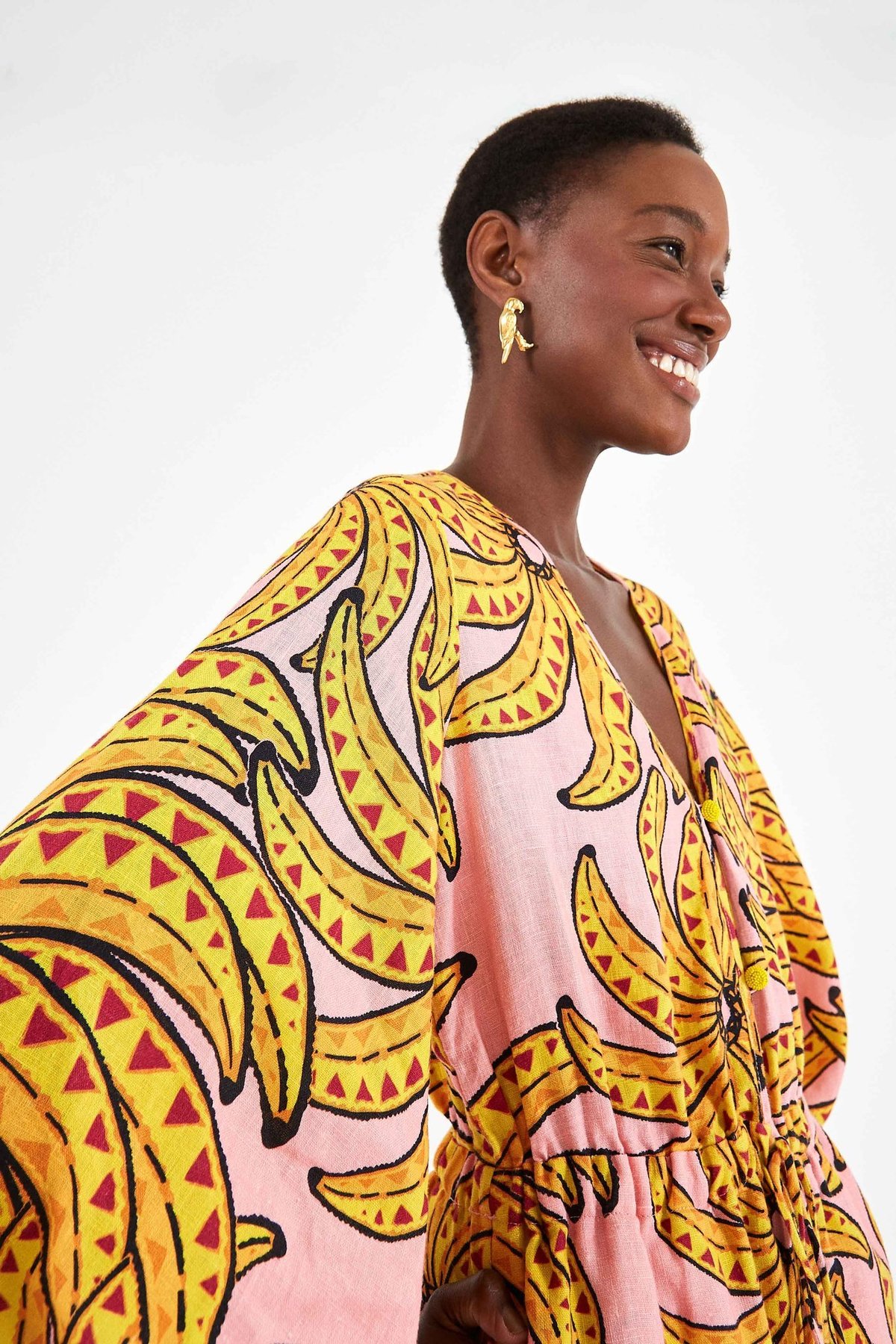 Farm Rio Banana Floral Romper | Garmentory