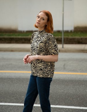 Just Female Sephina Blouse - Zebra | Garmentory