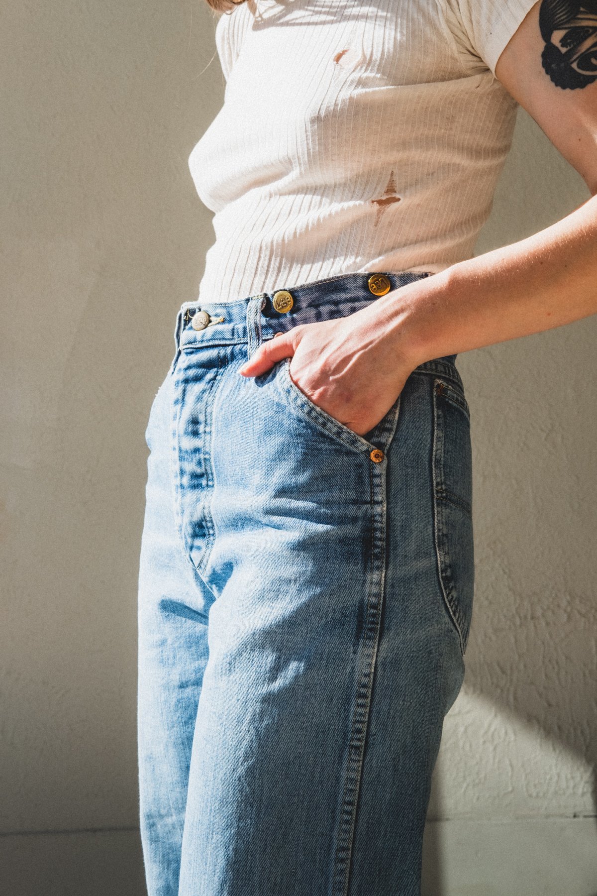 VINTAGE LEE BUTTON FLY JEANS | Garmentory