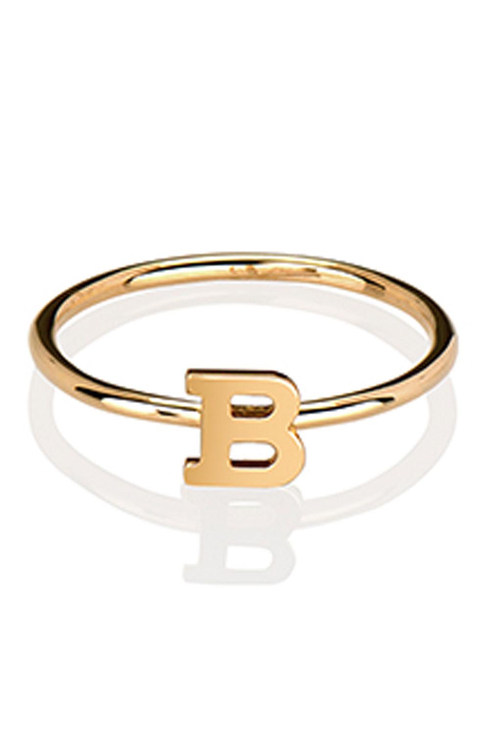 Letters By Zoe - Gold Single Letter Ring | Garmentory
