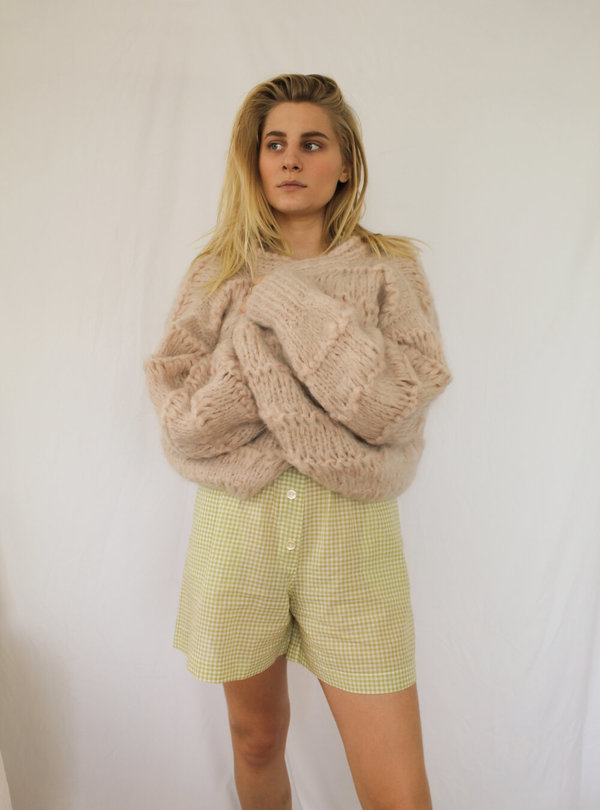 Frisson Knits Becca Cardigan - Buff | Garmentory