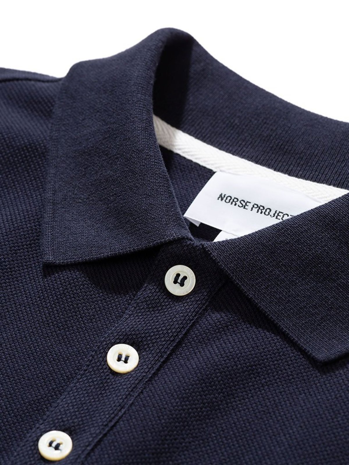 Norse Projects Theis Pique Polo Shirt - Dark Navy | Garmentory
