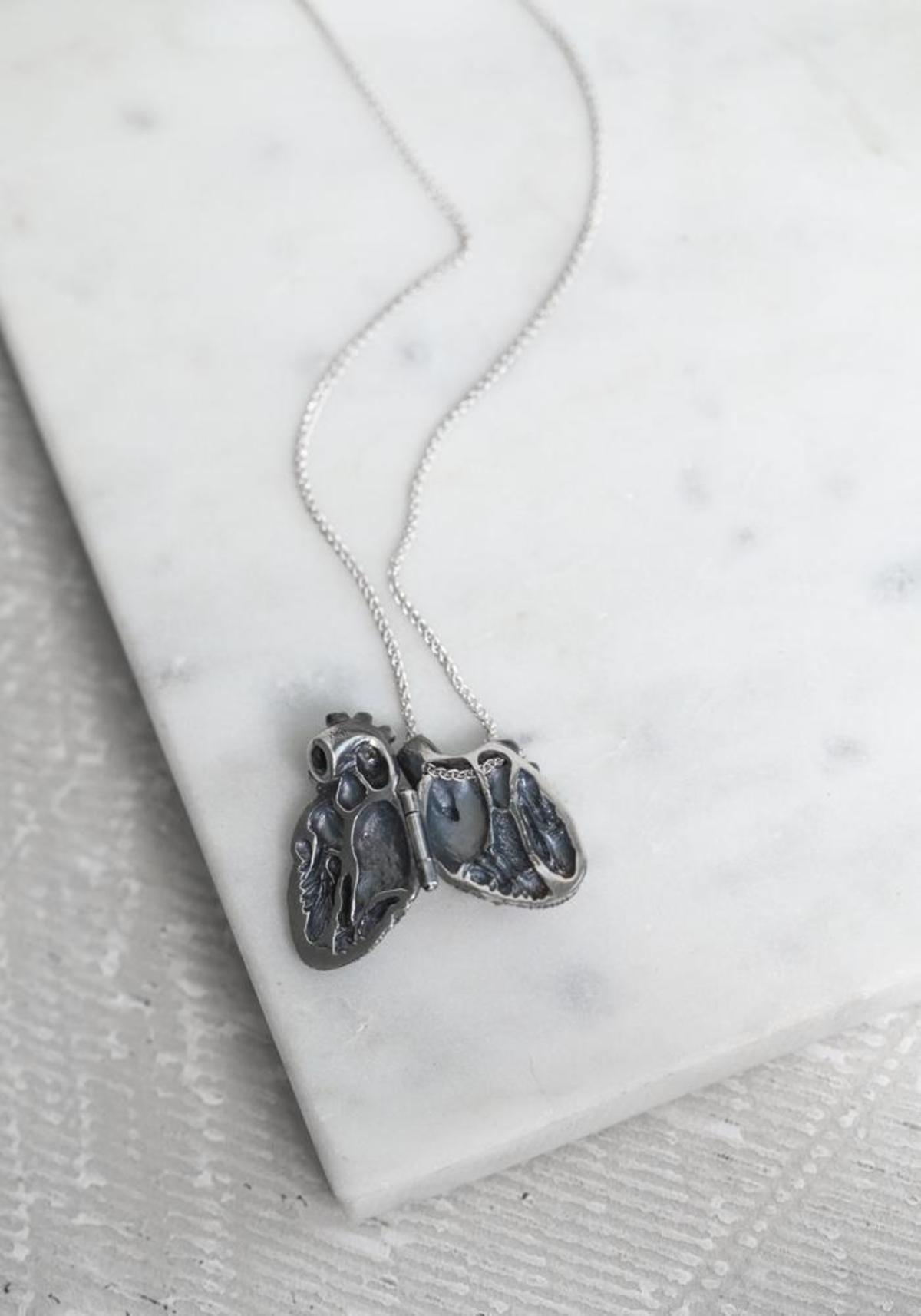 Peggy Skemp Sterling Silver Anatomical Heart Locket | Garmentory