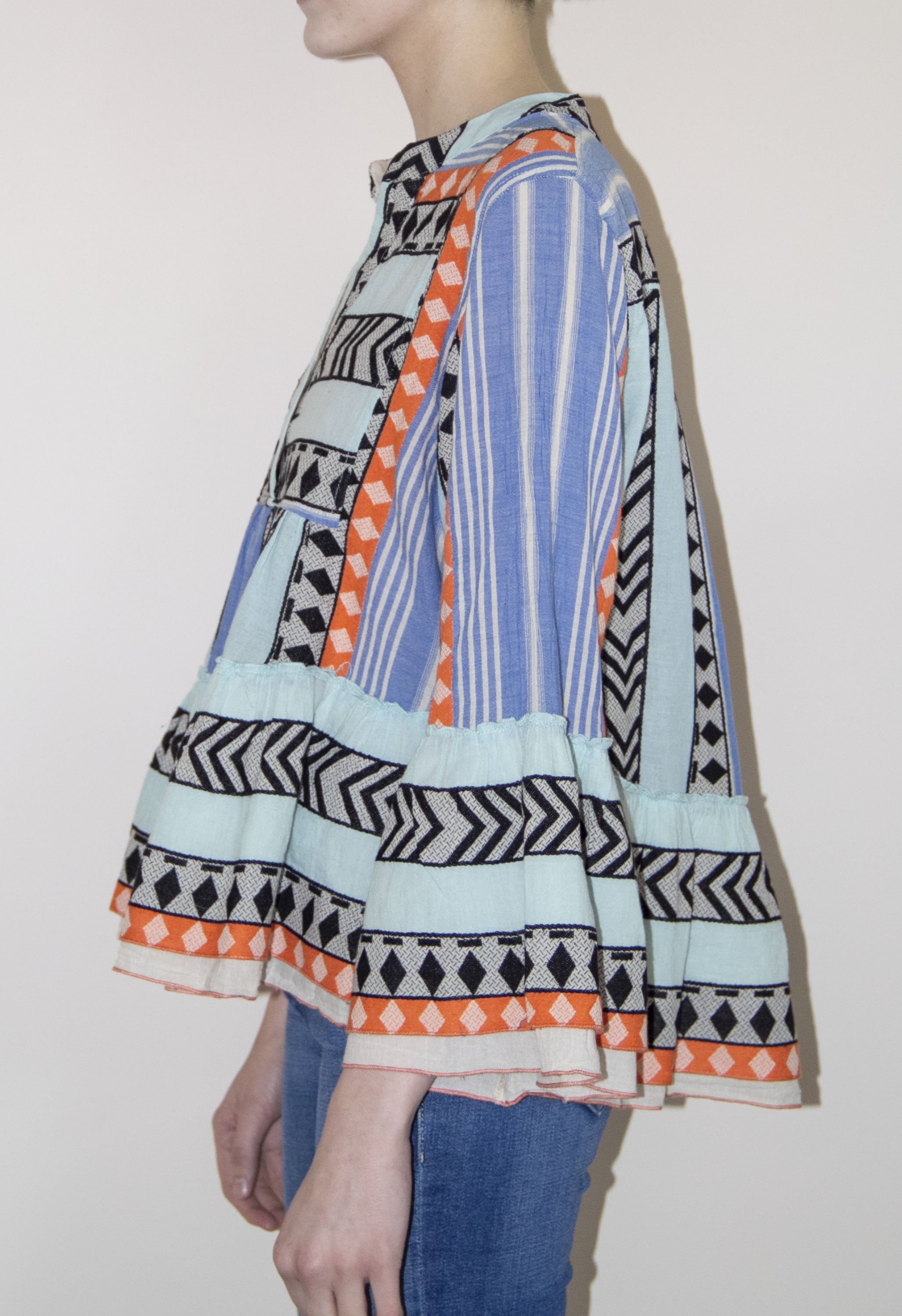 Devotion Zakar Electra Top - BLUE/ORANGE | Garmentory