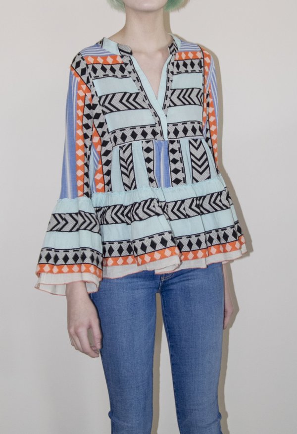 Devotion Zakar Electra Top - BLUE/ORANGE | Garmentory