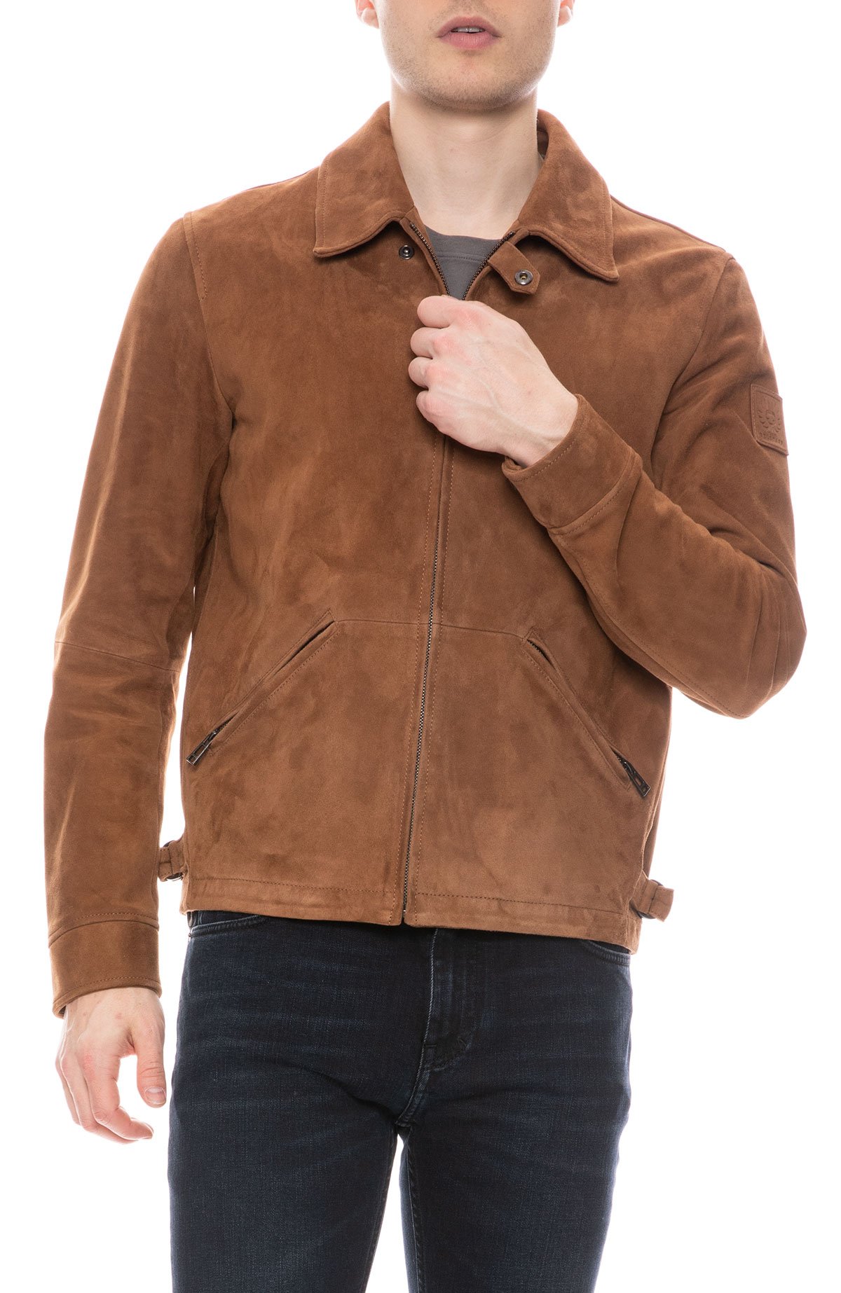 Belstaff Cooper Suede Jacket - LIGHT BROWN | Garmentory