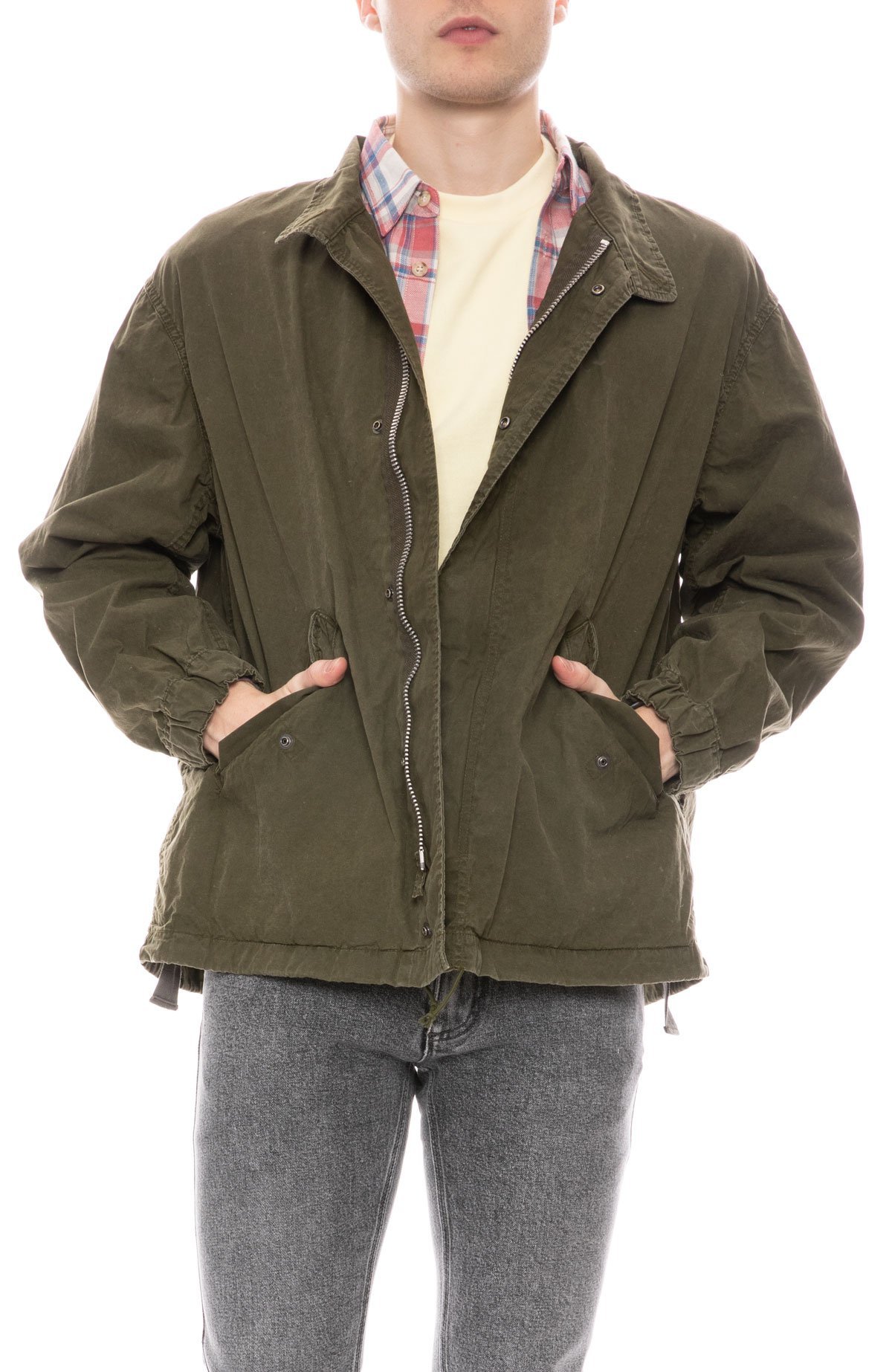 Sage de Cret Cotton Field Jacket - Green Khaki | Garmentory