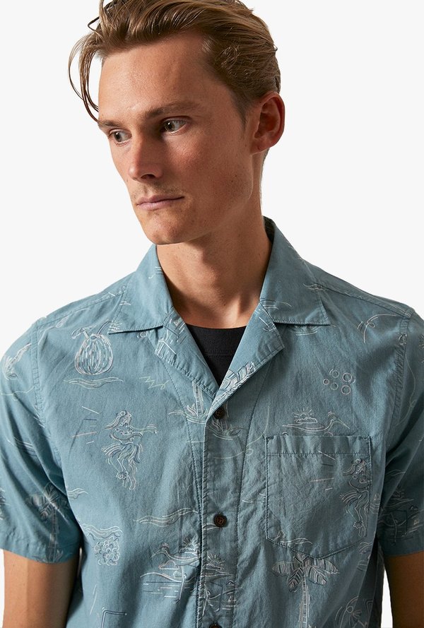 Banks Journal Seaside Woven Shirt - Smoke Blue | Garmentory