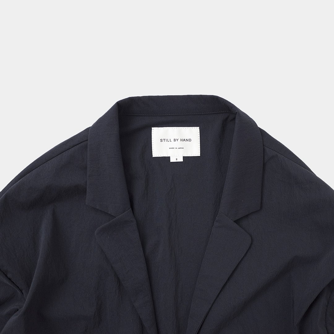 Still By Hand Tab Closure Jacket- Navy | Garmentory