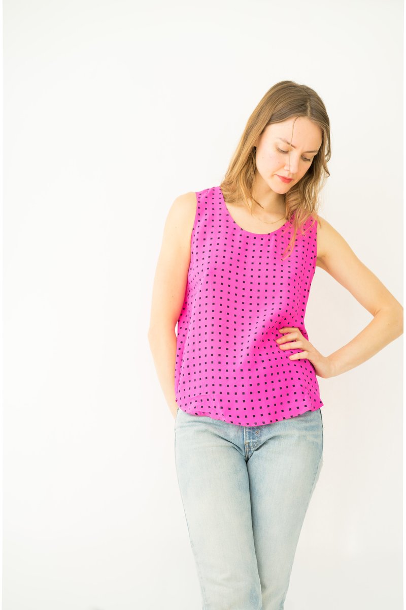 Vintage Shirt Pattern - Bright Pink | Garmentory