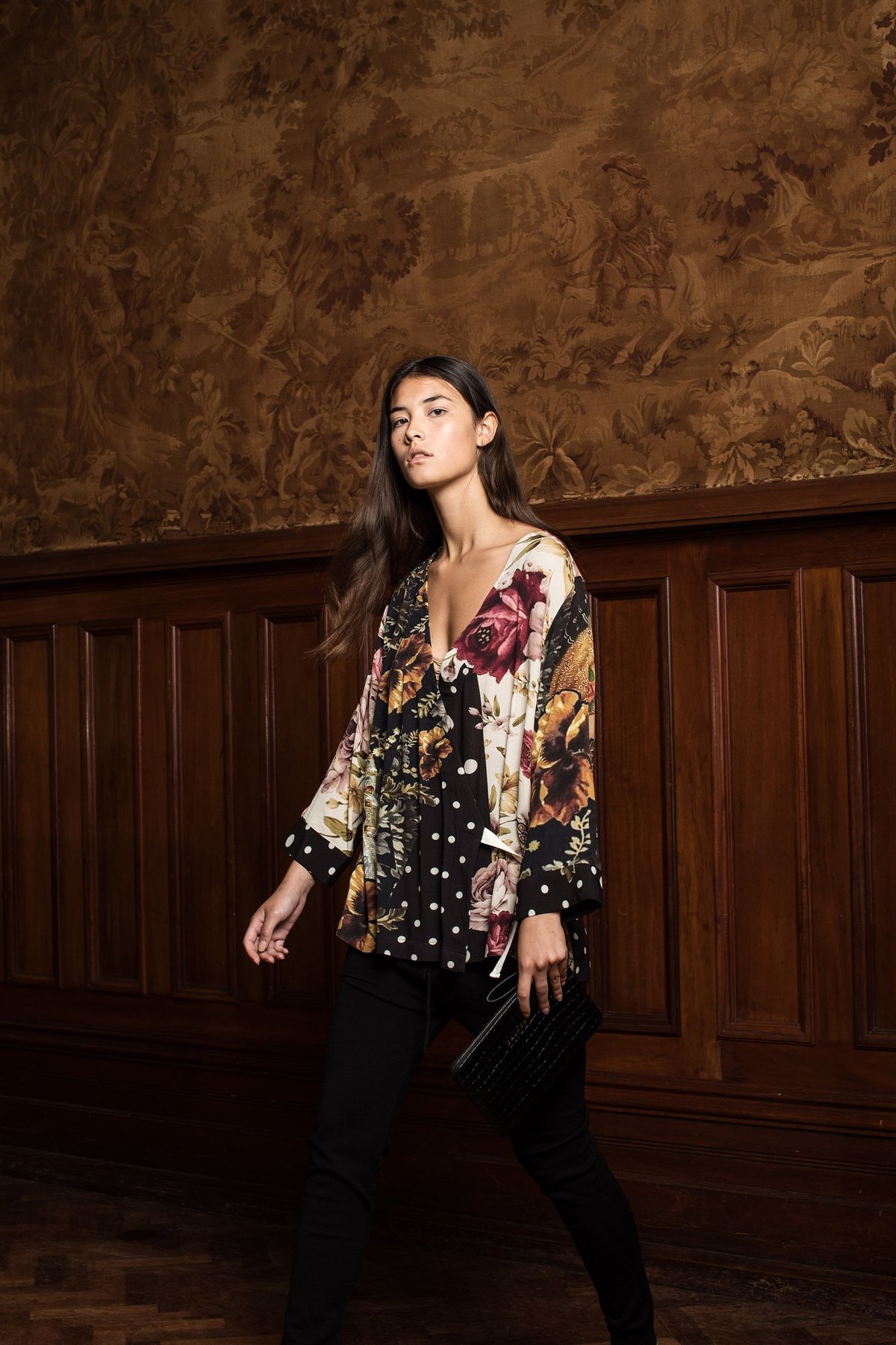 SALASAI POETIC WRAP TOP - MADONNA PRINT | Garmentory