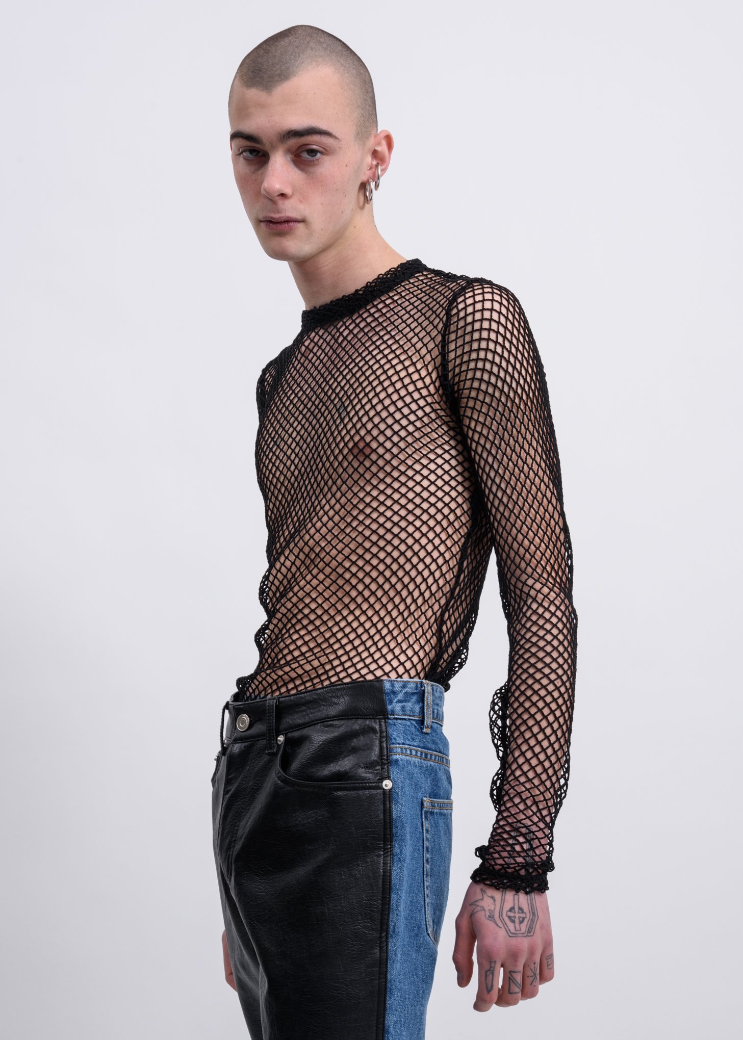 we11done Black Fishnet Long Sleeves | Garmentory
