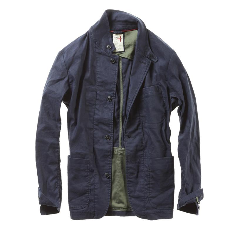 JacksonandJames Relwen Linen Field Blazer - Navy | Garmentory