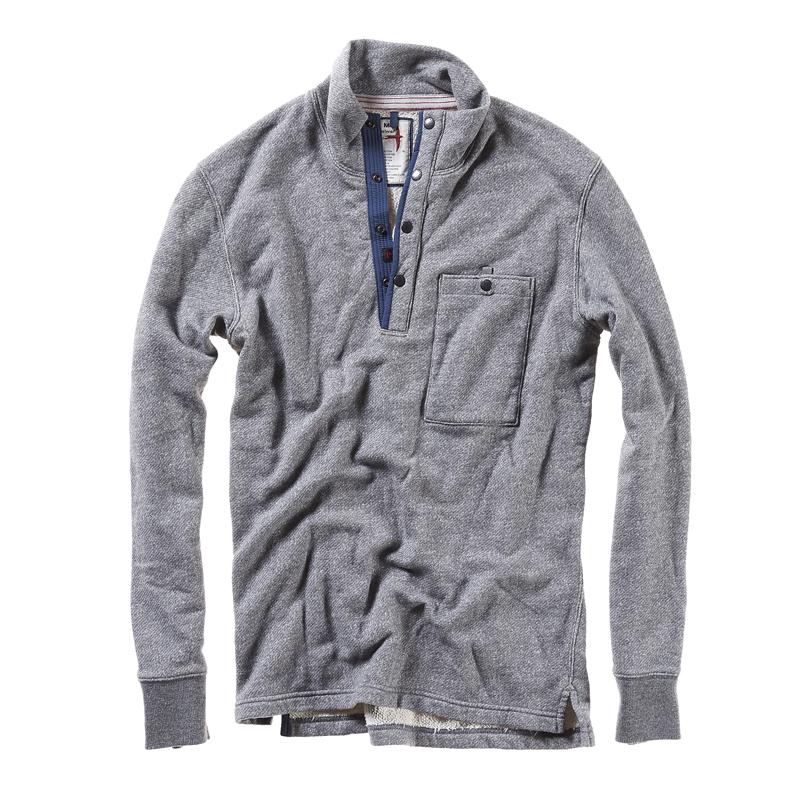 Relwen Windsurf Snap Mock - Light Heather Grey | Garmentory