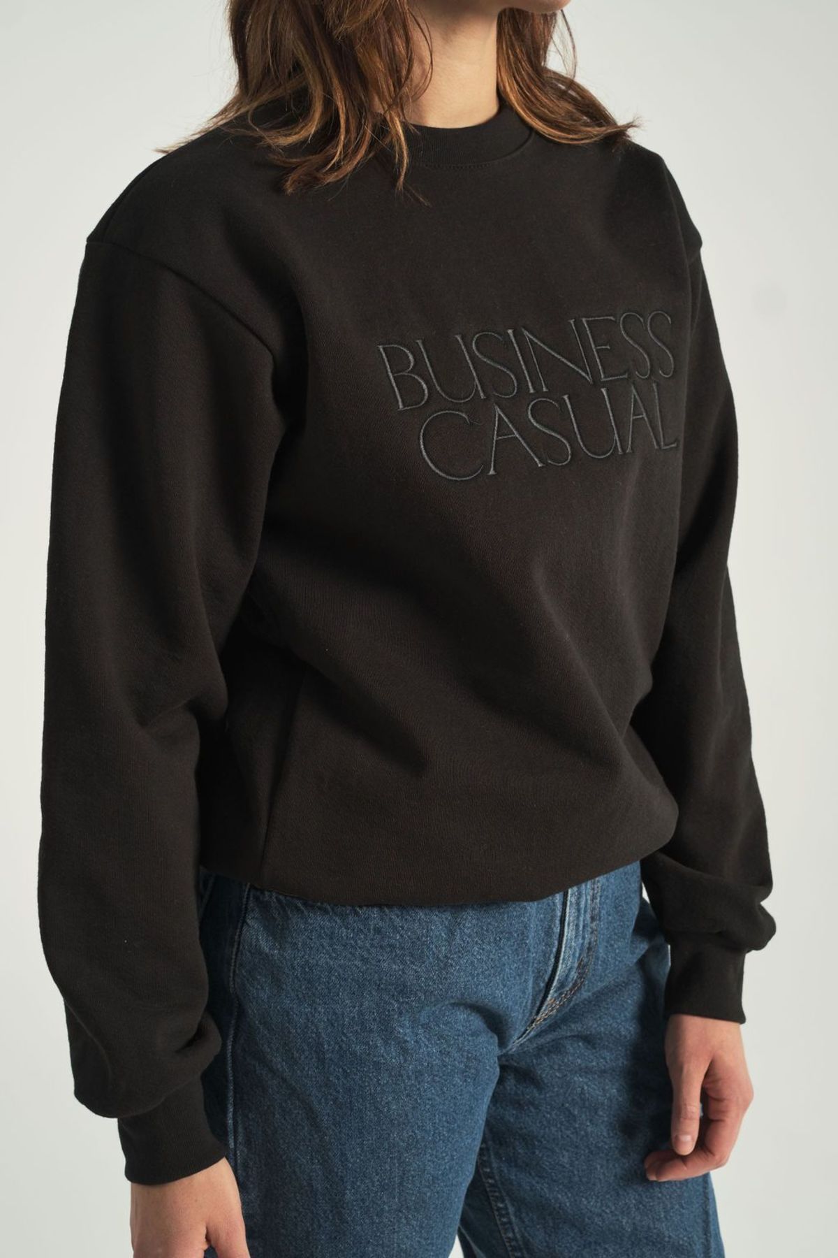 Forage Modern Workshop Business Casual Sweatshirt - black | Garmentory