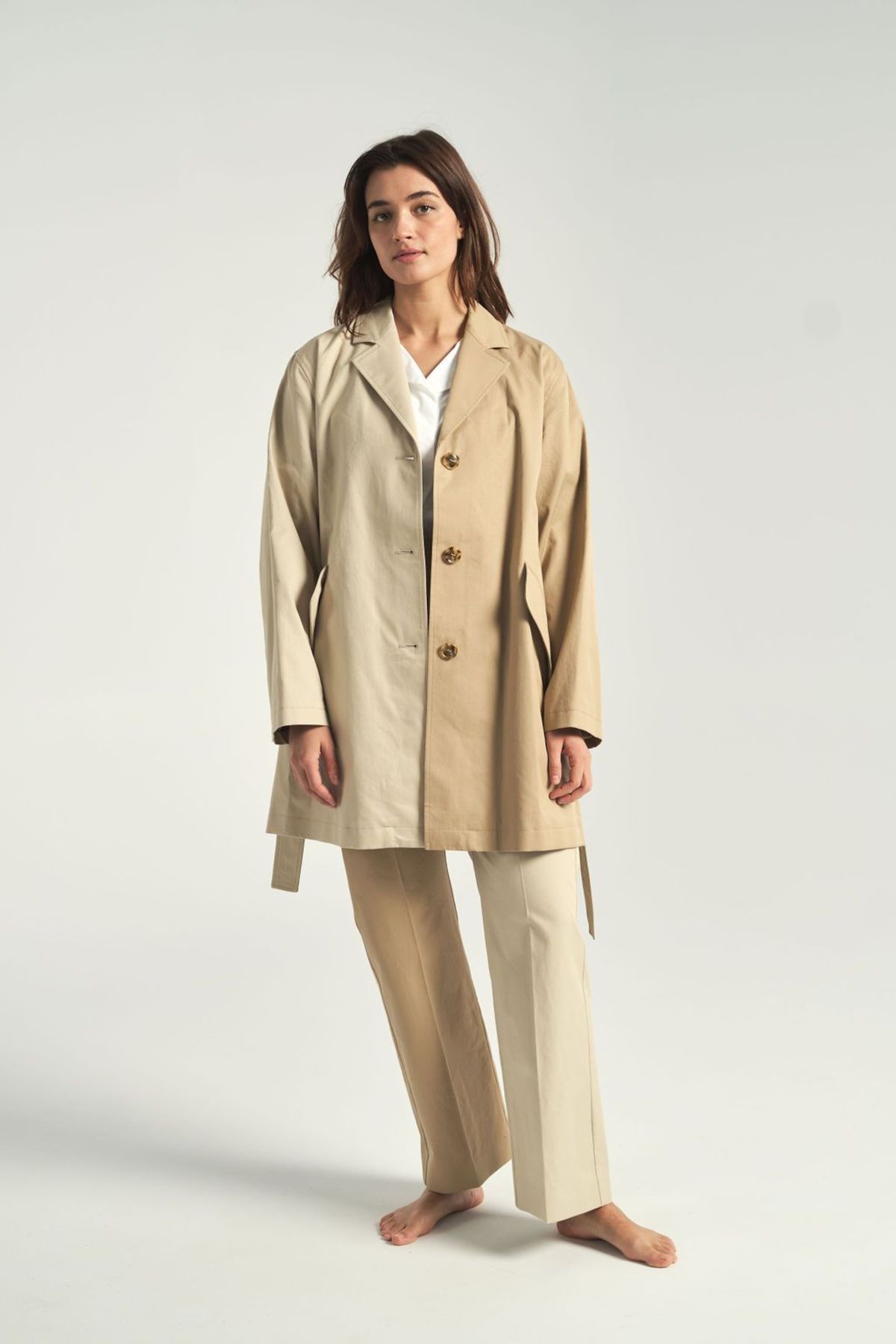 MM6 by Maison Margiela Two Tone Trouser - Mastic/Beige | Garmentory