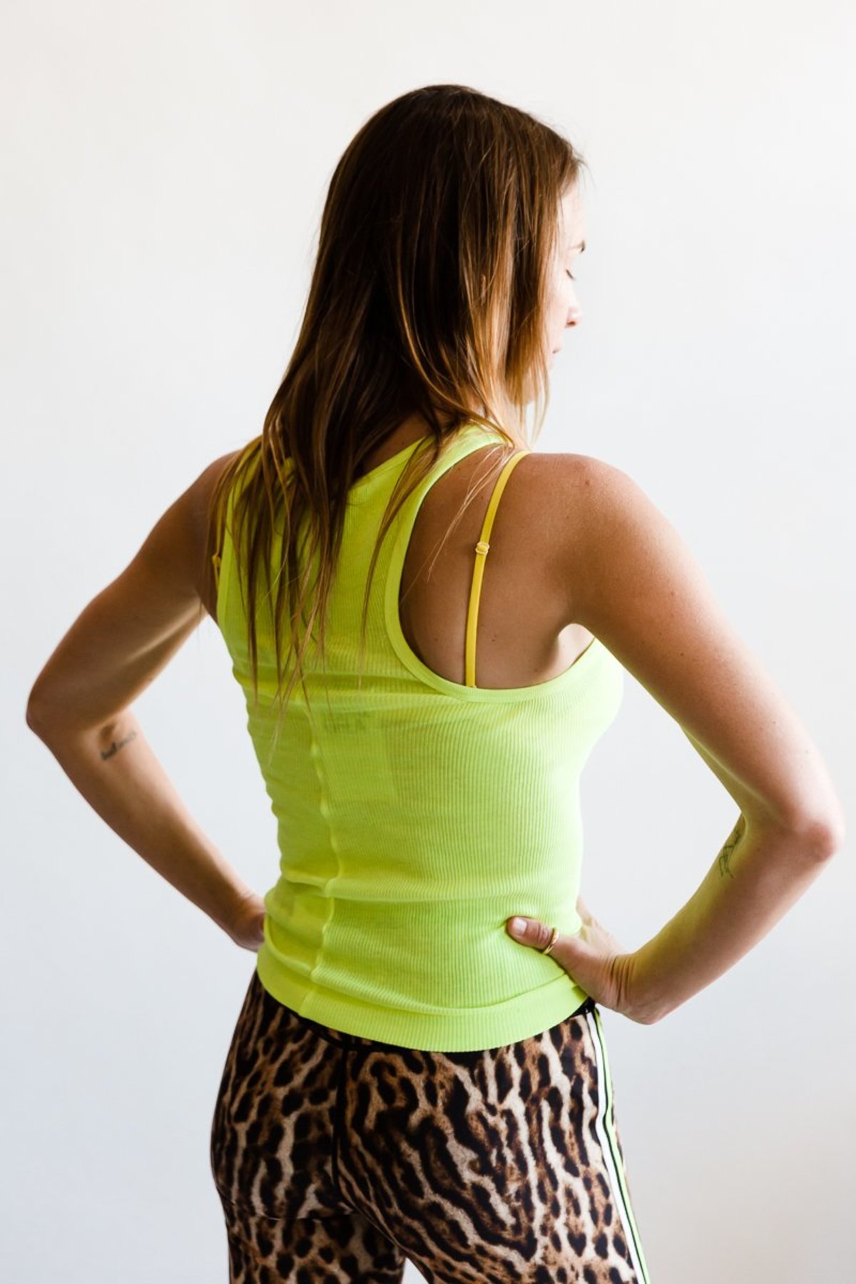Pam & Gela Skinny Rib Tank in Highlight | Garmentory