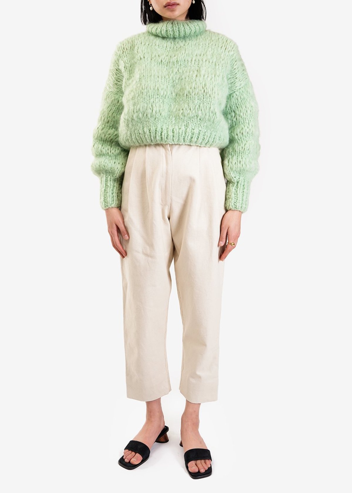 Frisson Knits Isabella Sweater - Mint | Garmentory