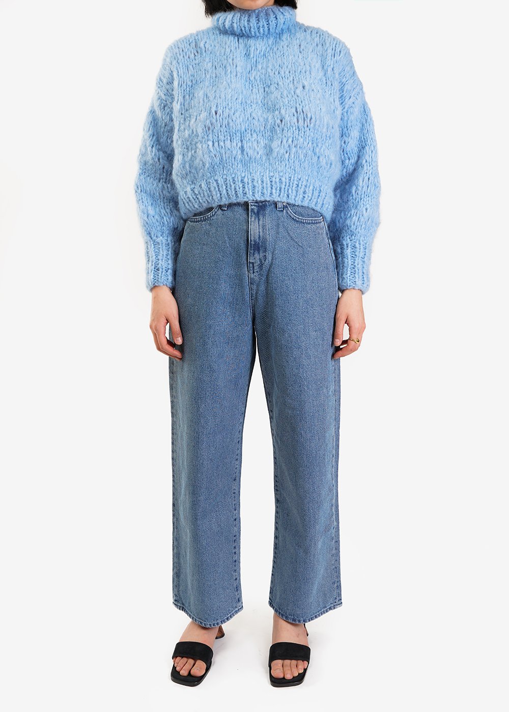 Frisson Knits Isabella Sweater - Sky Blue | Garmentory