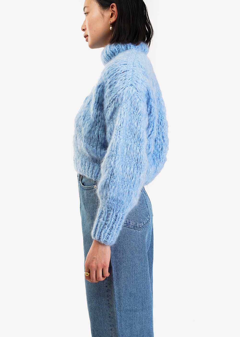 Frisson Knits Isabella Sweater - Sky Blue | Garmentory
