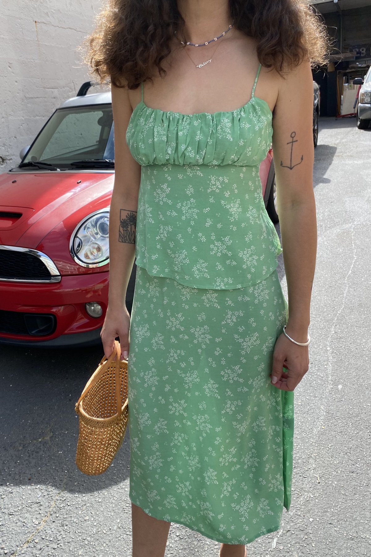 Auguste Maeve Davis Midi Skirt - Vibrant Green | Garmentory