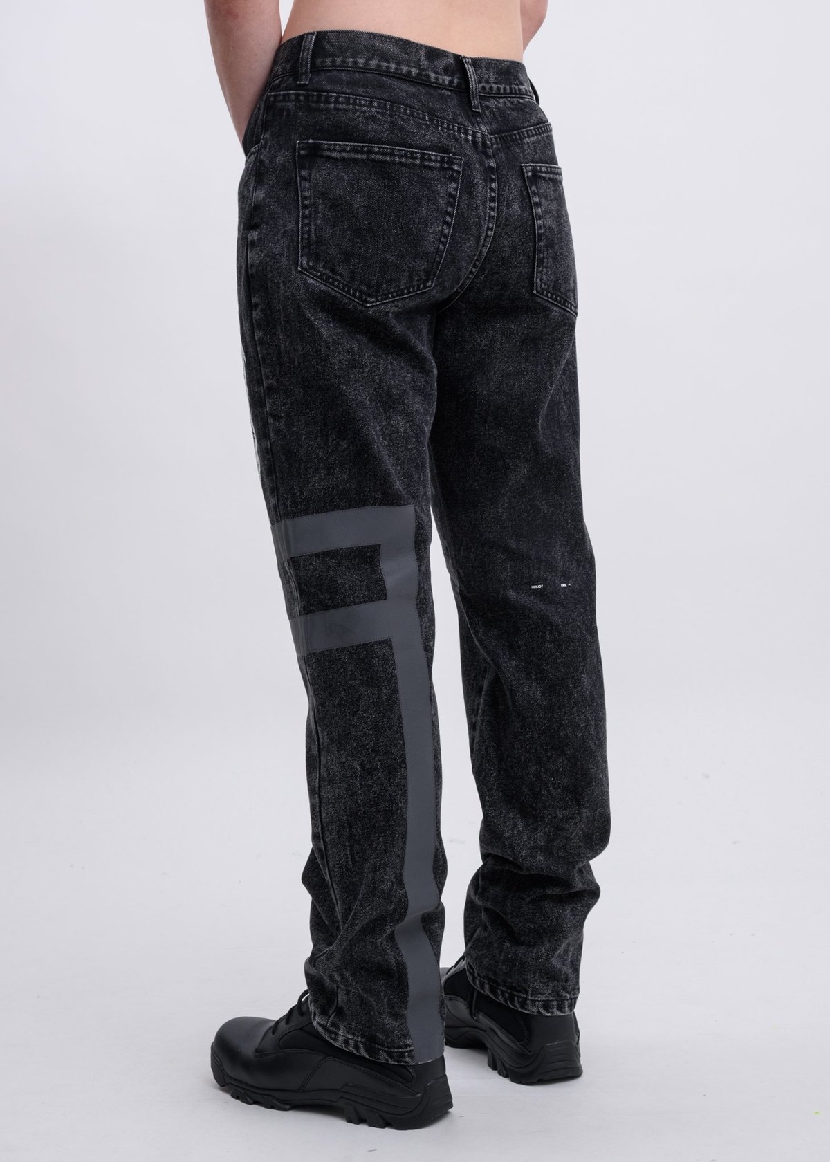 Heliot Emil Faces Reflective Jeans - Black | Garmentory