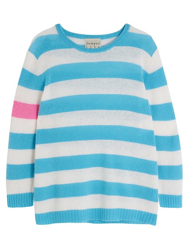 Jumper 1234 Secret Stripe Sweater - Azure/Cream/Candy | Garmentory