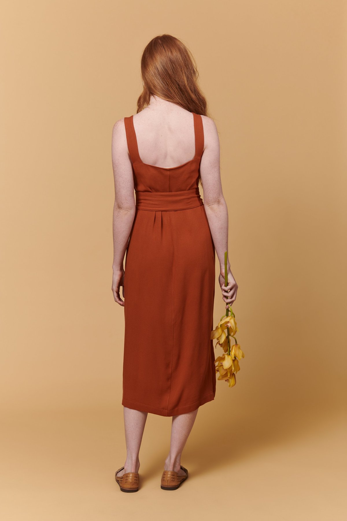 Whimsy + Row Samantha Dress - Rust | Garmentory
