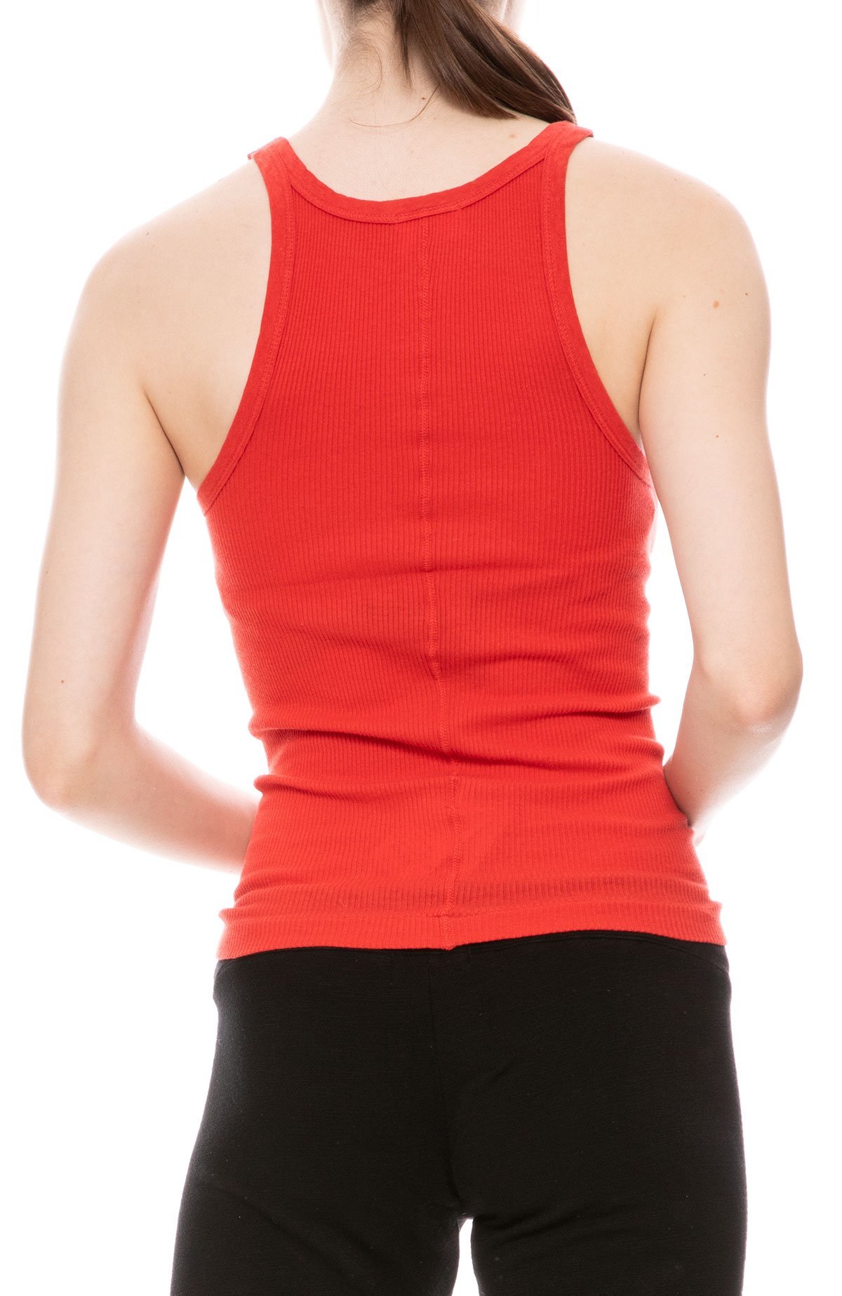 RE/DONE Ribbed Tank - RED ORANGE | Garmentory