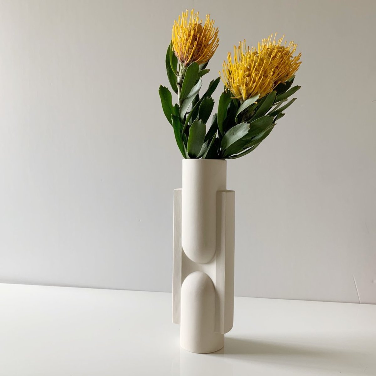 Light + Ladder Kala Vase - White | Garmentory