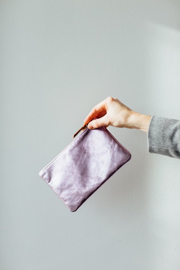 Clare V. Wallet Clutch - Lilac Metallic | Garmentory