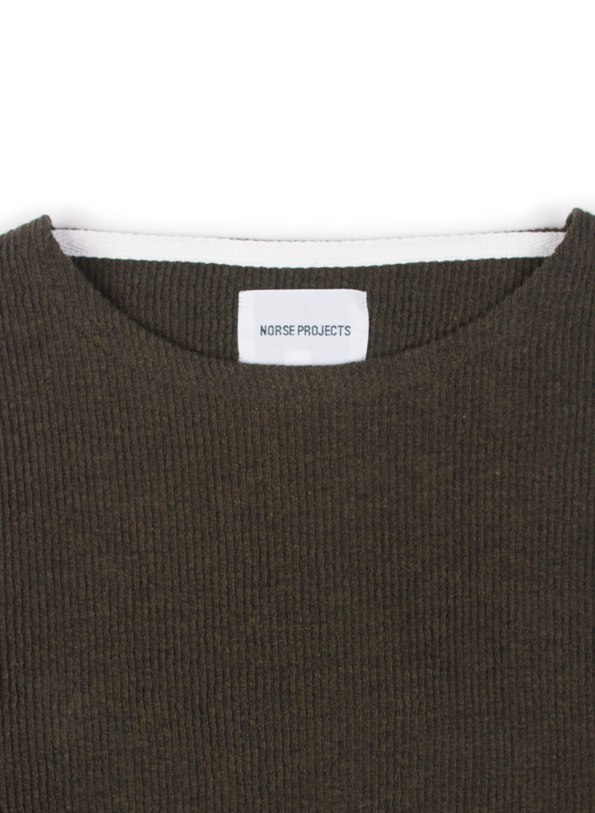Men's Norse Projects Godtfred Texture Rib Dried Olive | Garmentory