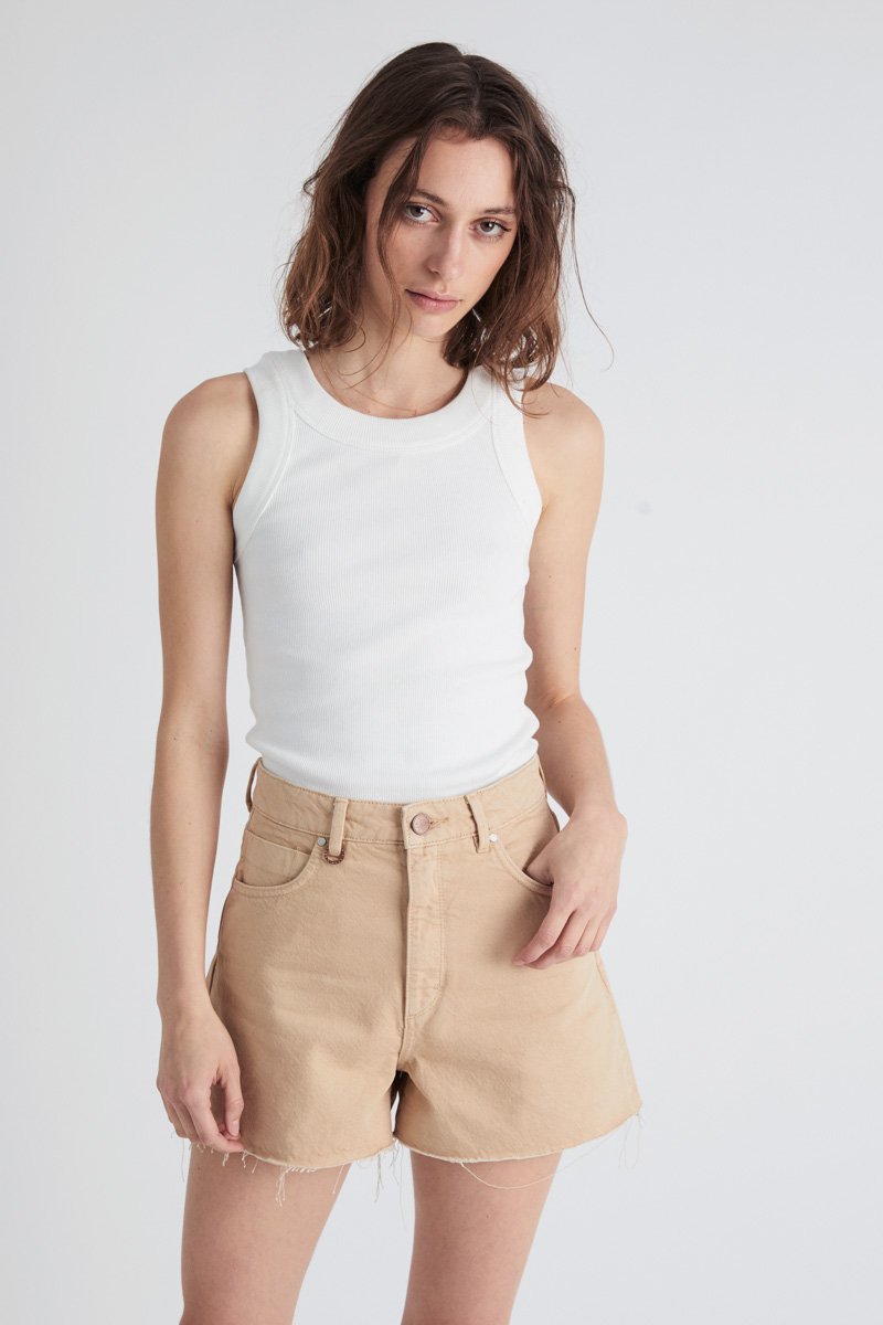 NEUW Ryder Denim Shorts - Sand | Garmentory