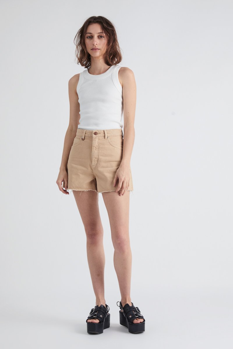 NEUW Ryder Denim Shorts - Sand | Garmentory