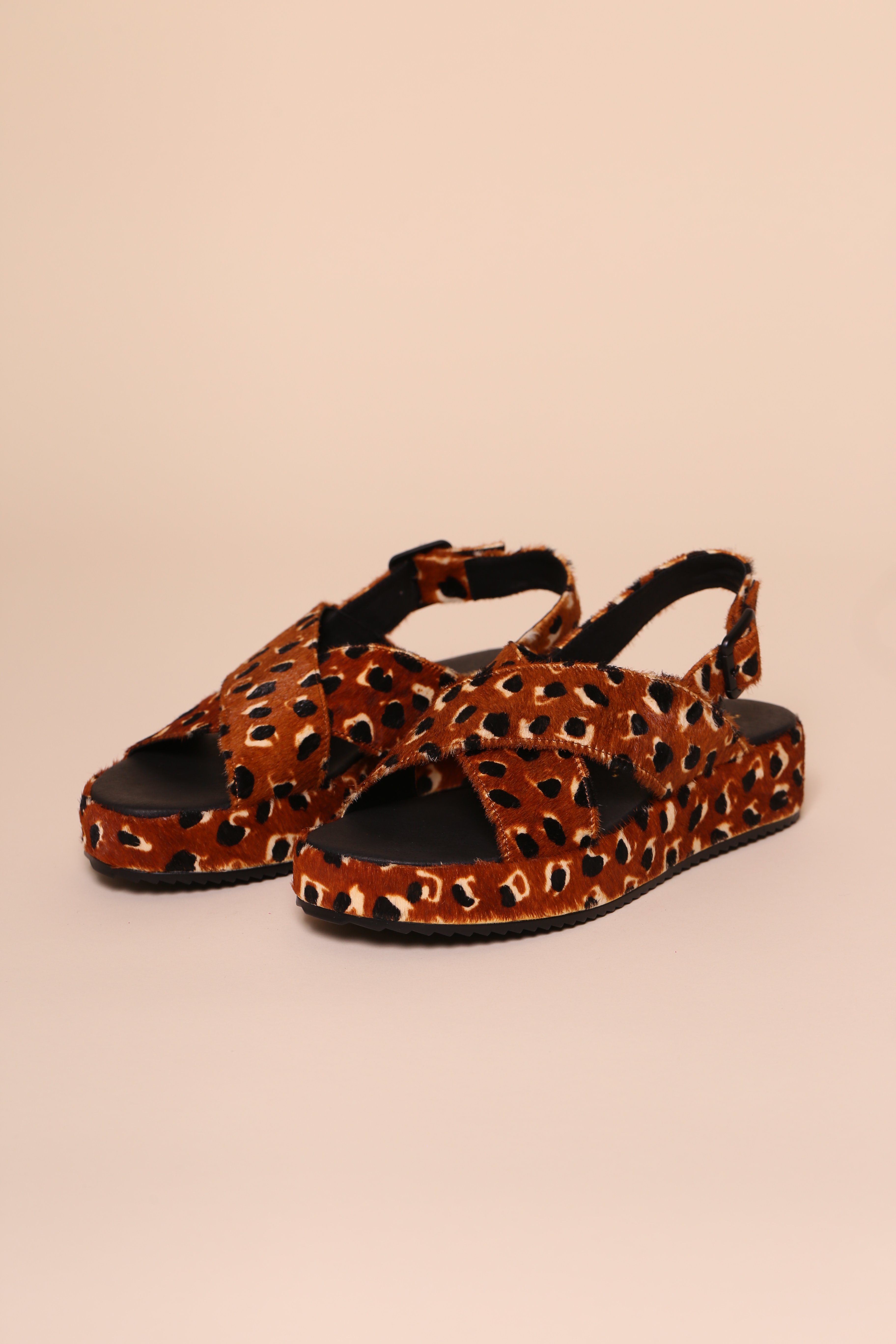 "INTENTIONALLY __________." SUM sandal - Cheetah | Garmentory