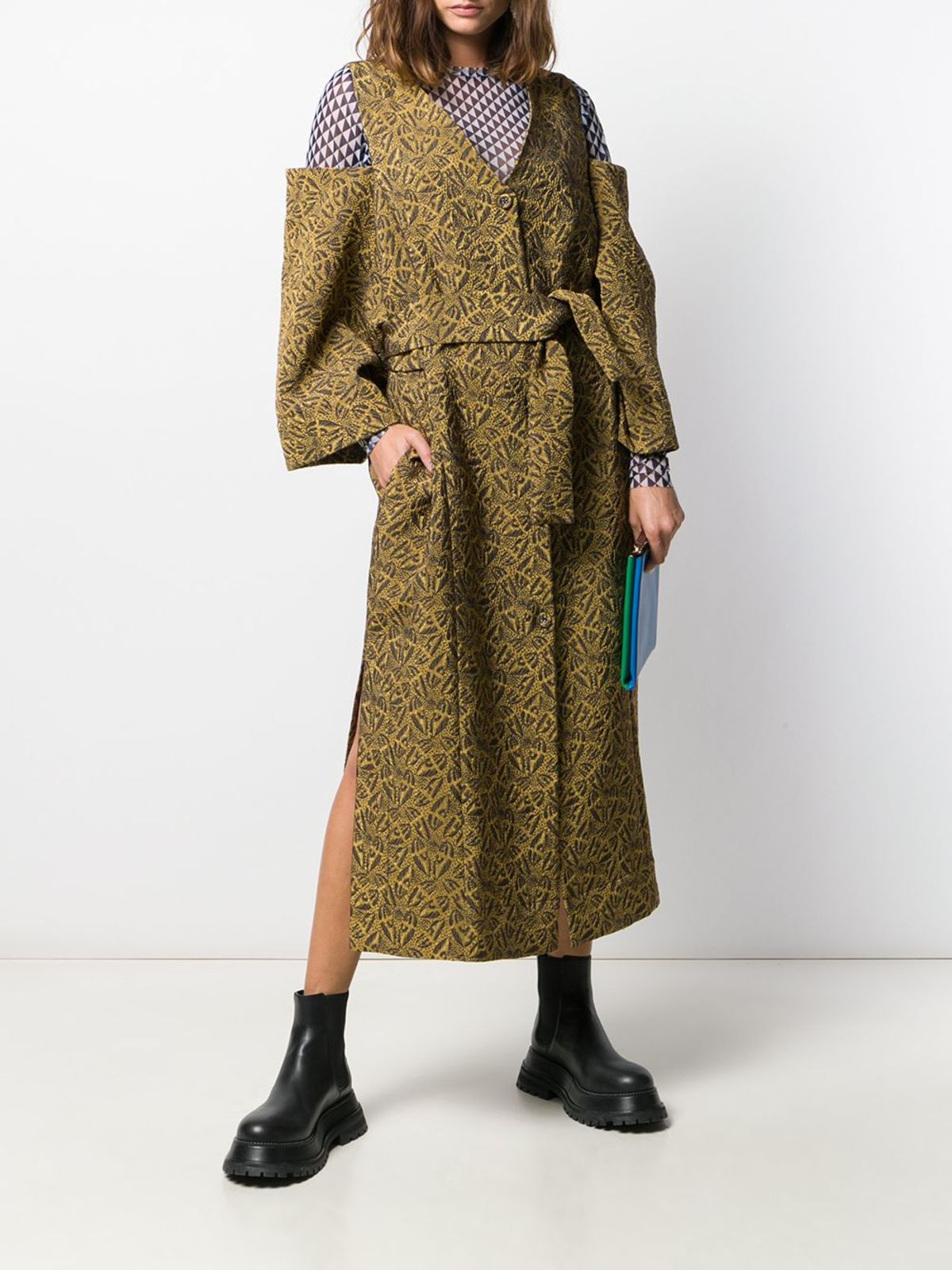 Henrik Vibskov Sticky Dress and Coat - Dark Lobster | Garmentory