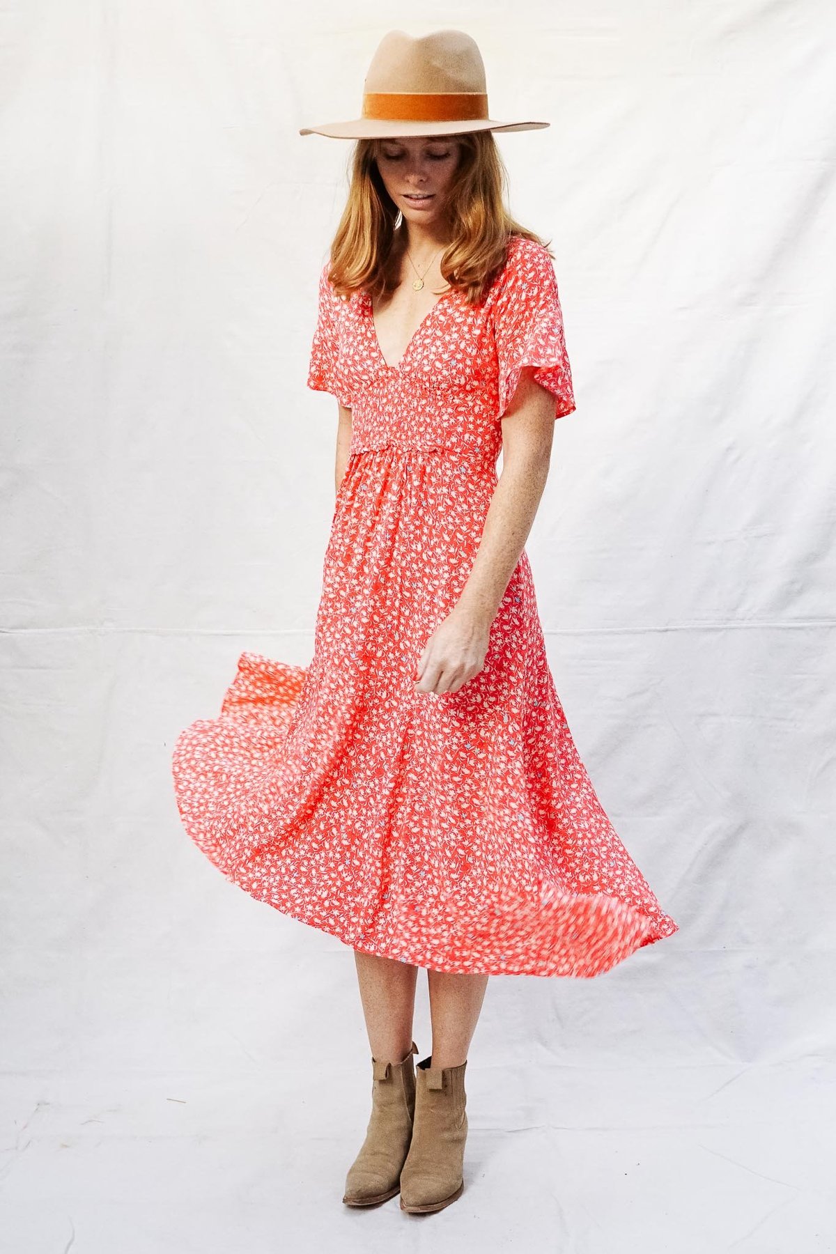 Free People In Full Bloom Dress - Red Combo | Garmentory