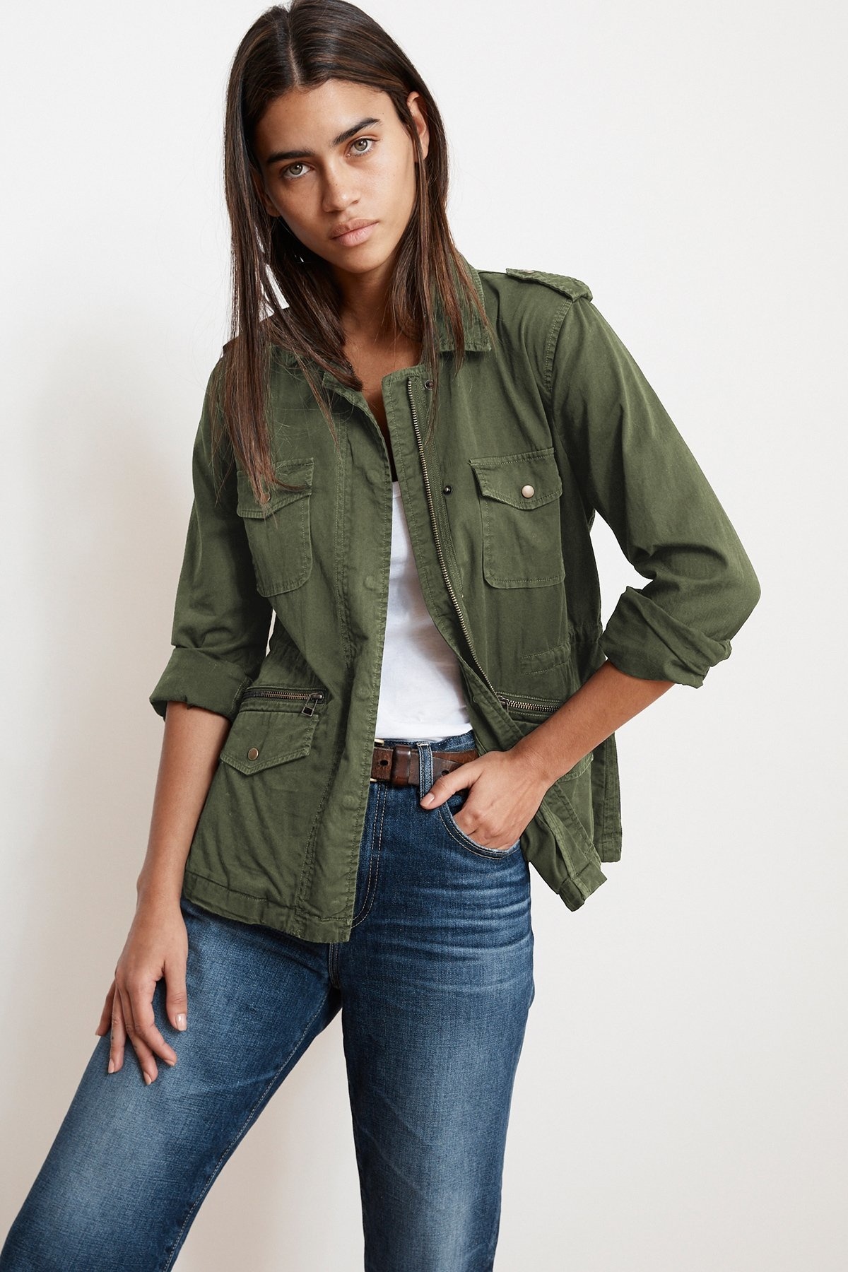 Velvet Faded Green Cargo Jacket - Forest | Garmentory