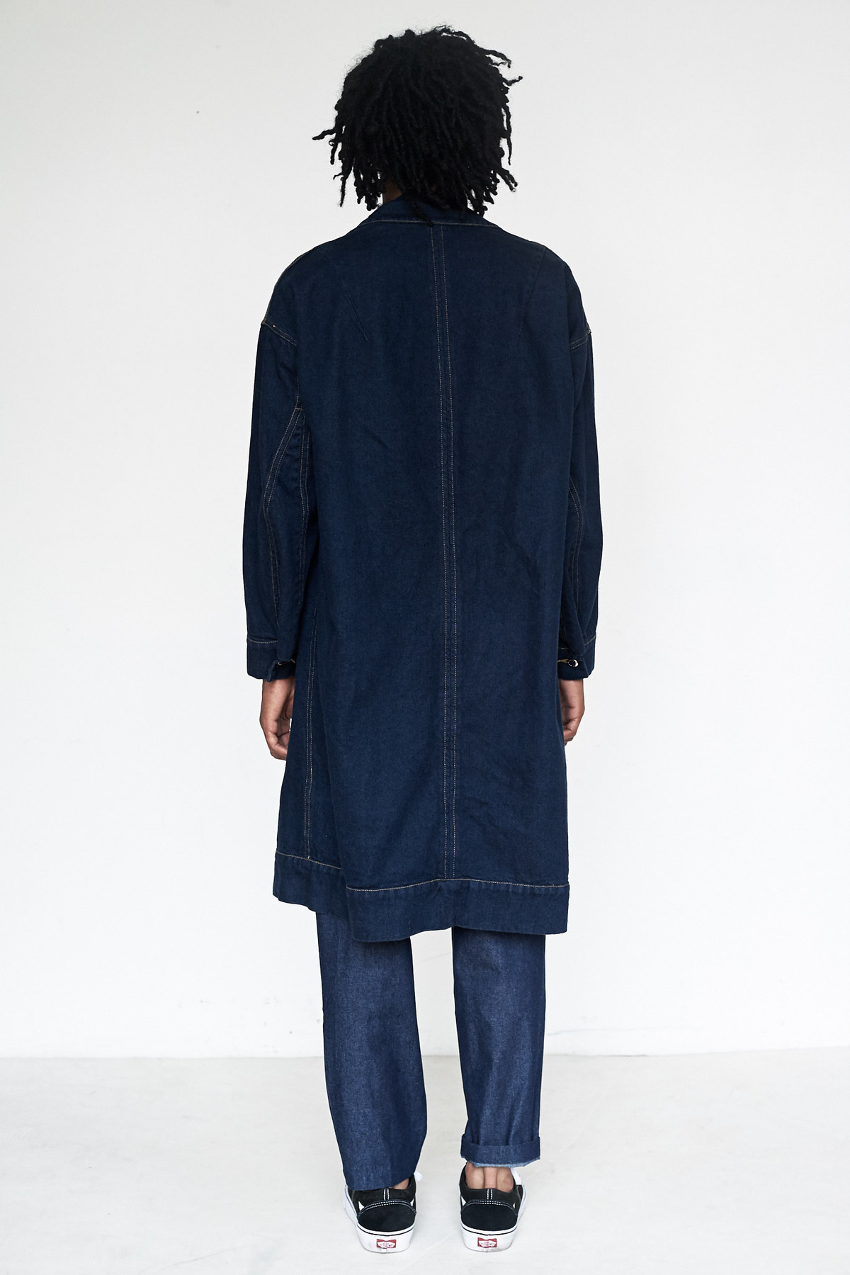 Eckhaus Latta Denim Flasher Coat | Garmentory