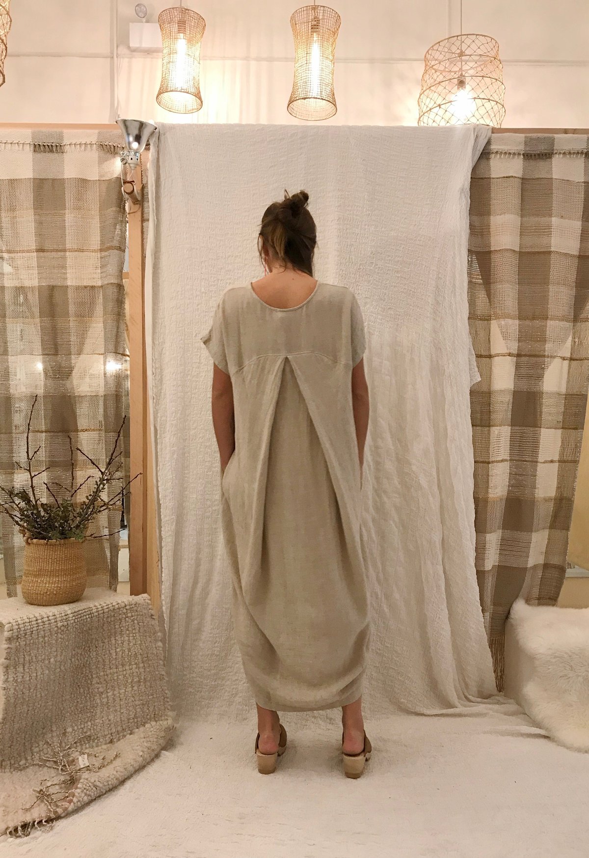 Black Crane Pleated Cocoon Dress | Garmentory