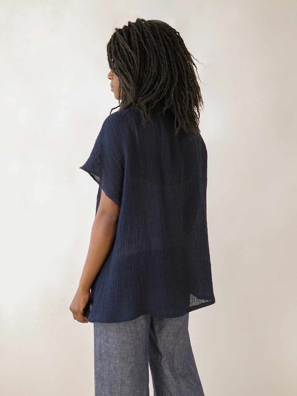 Erica Tanov patti blouse - navy | Garmentory